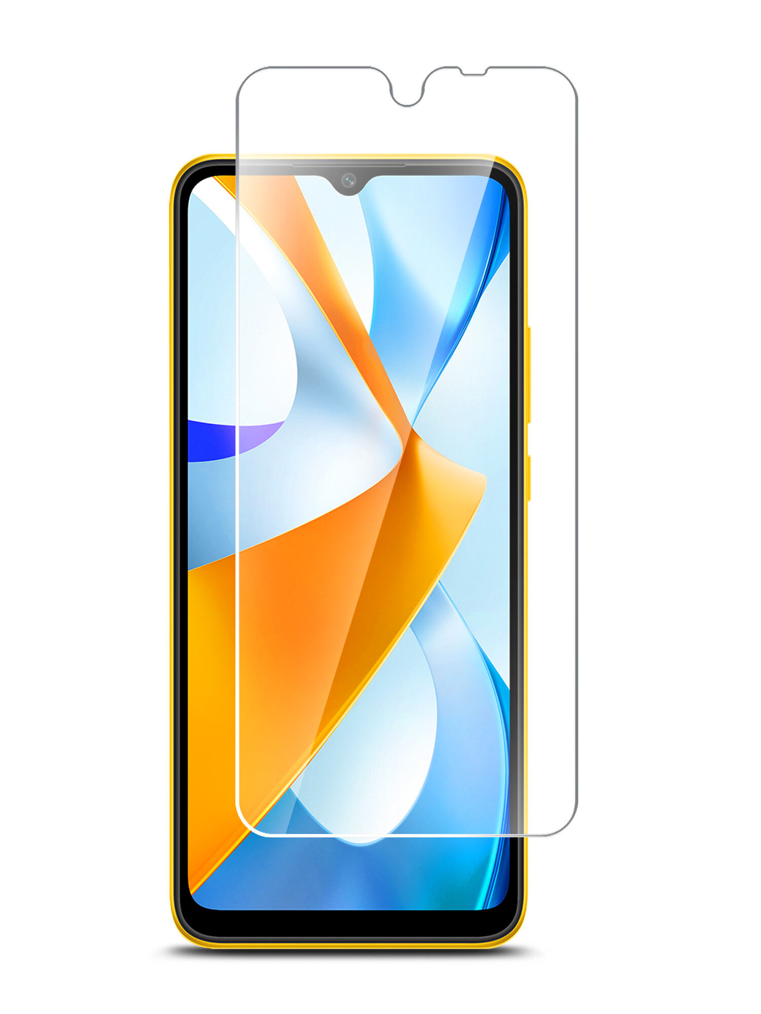 Гибридное защитное стекло Brozo на Xiaomi Poco C40
