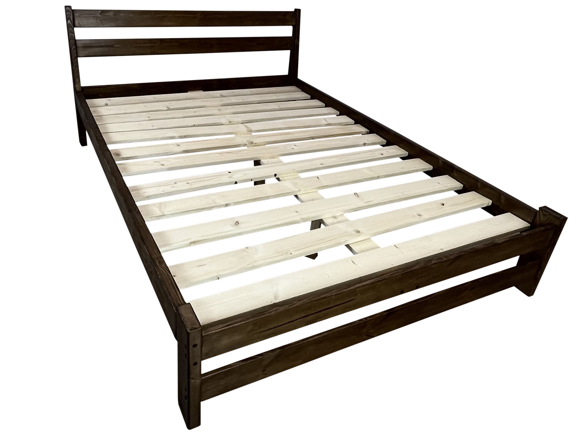 Кровать двуспальная Solarius Мишка, усиленная, 160х200 см, цвет темный дуб