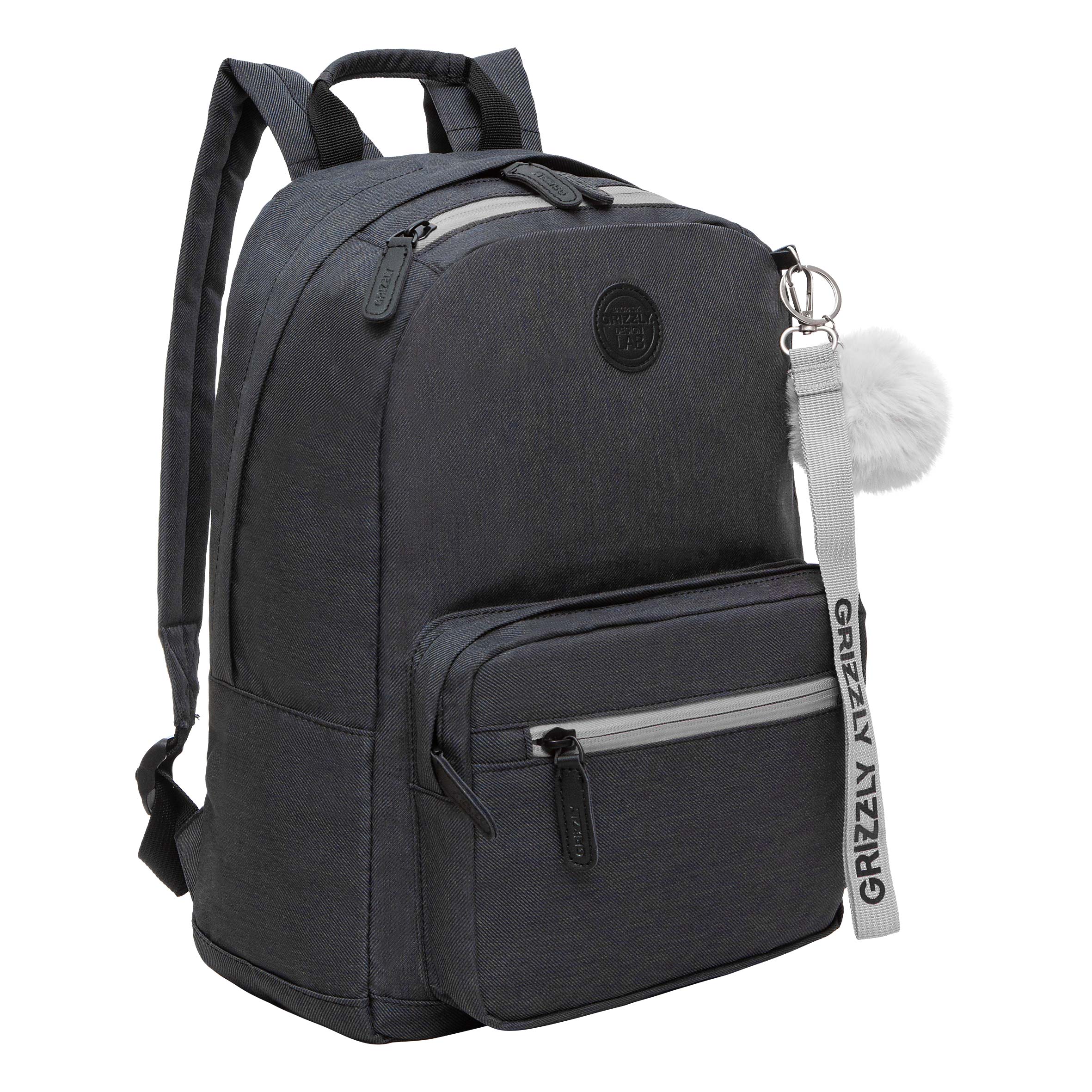 Рюкзак женский Grizzly RXL-321-1 черный/серый