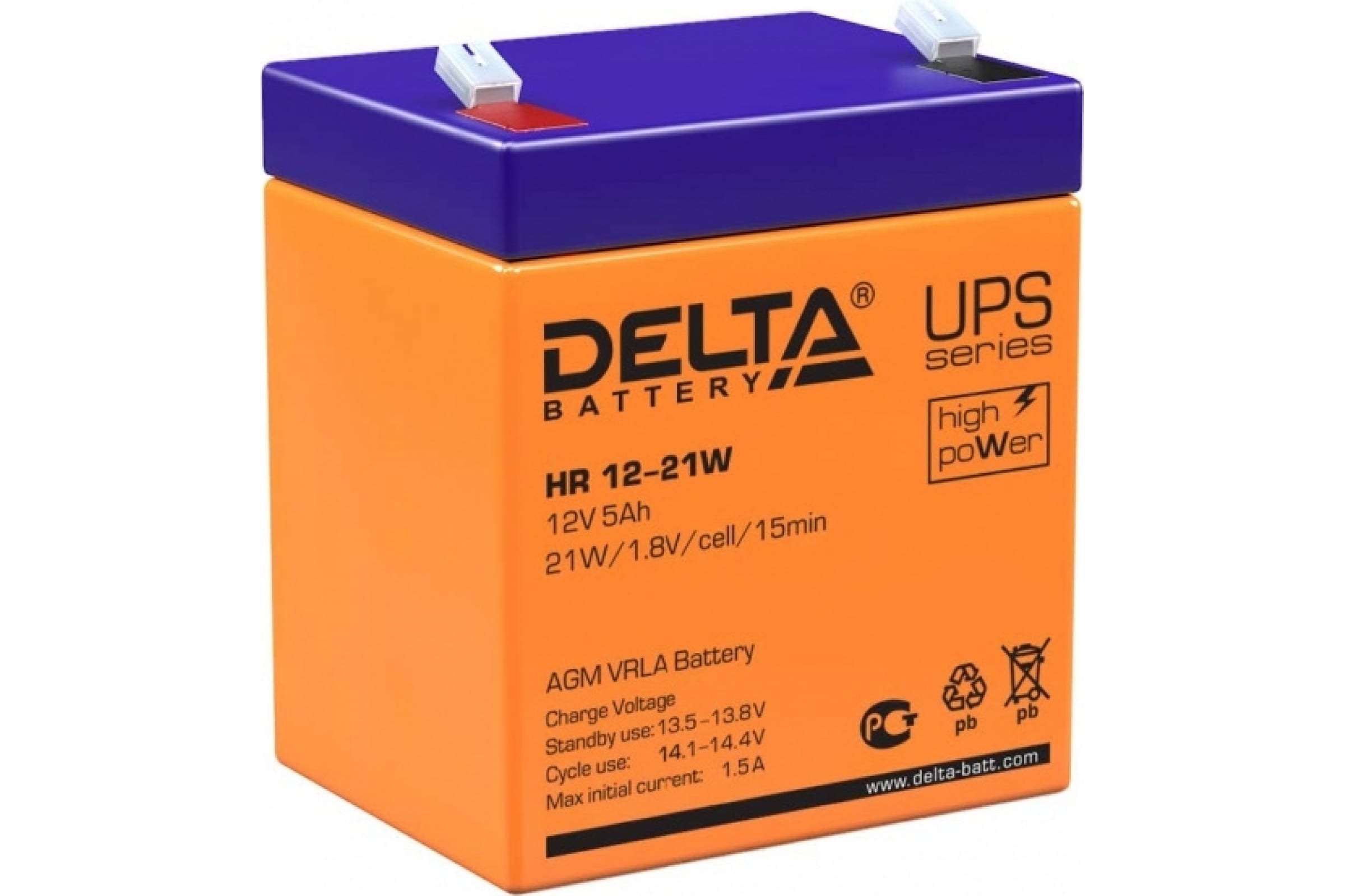 Delta Аккумуляторная батарея HR 12-21 W