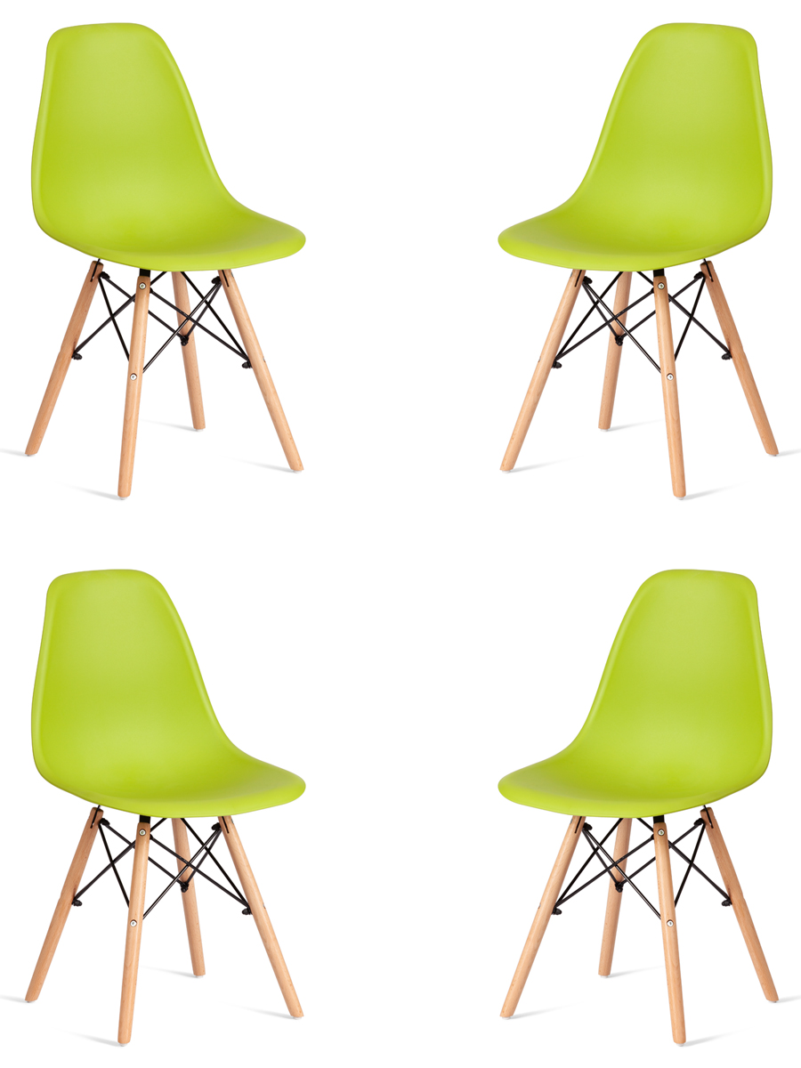 Комплект стульев TetChair CINDY 4 шт, пластик оливковый