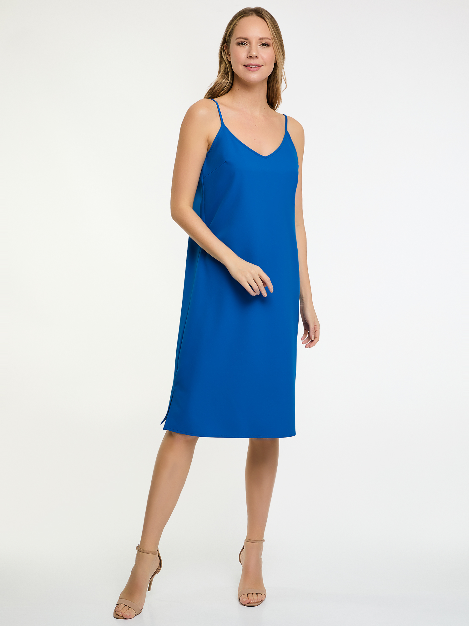 Платье женское oodji 11911039-3 синее 36 EU