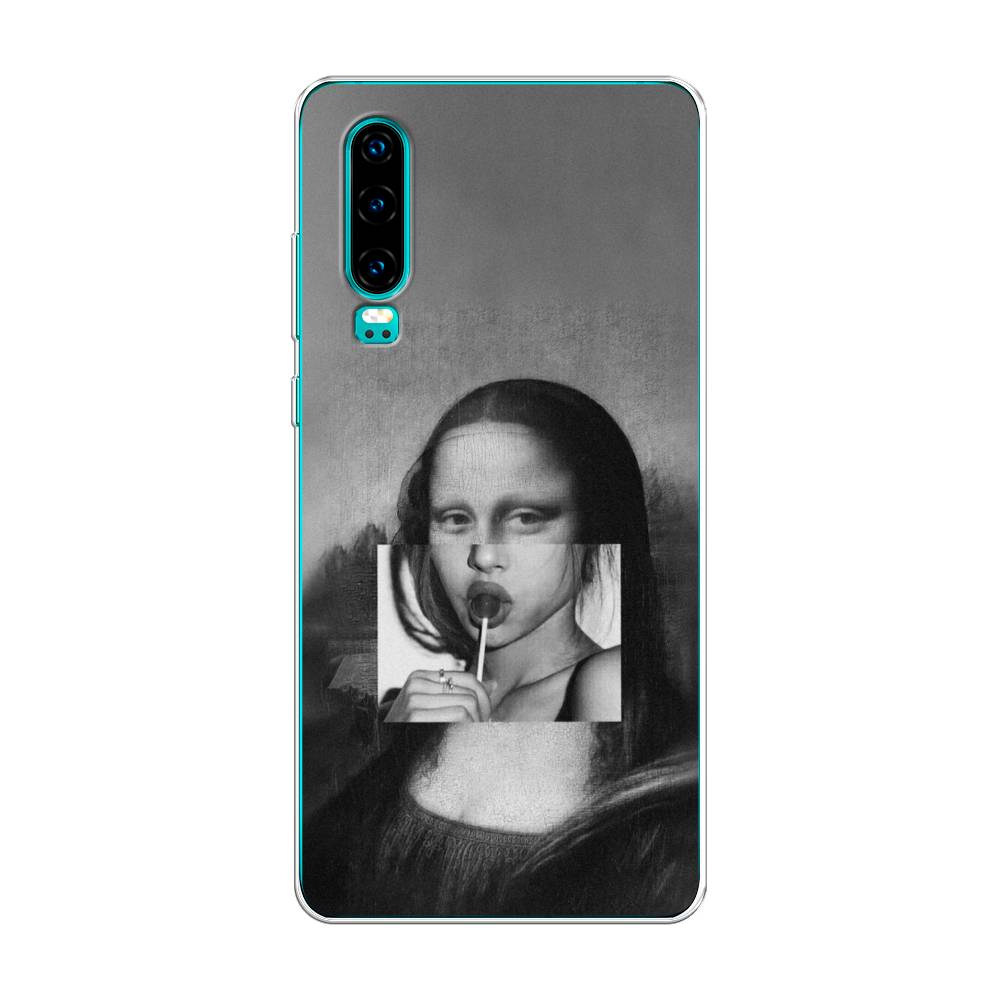 Чехол Awog  на Huawei P30 "Mona Lisa sucking lollipop"