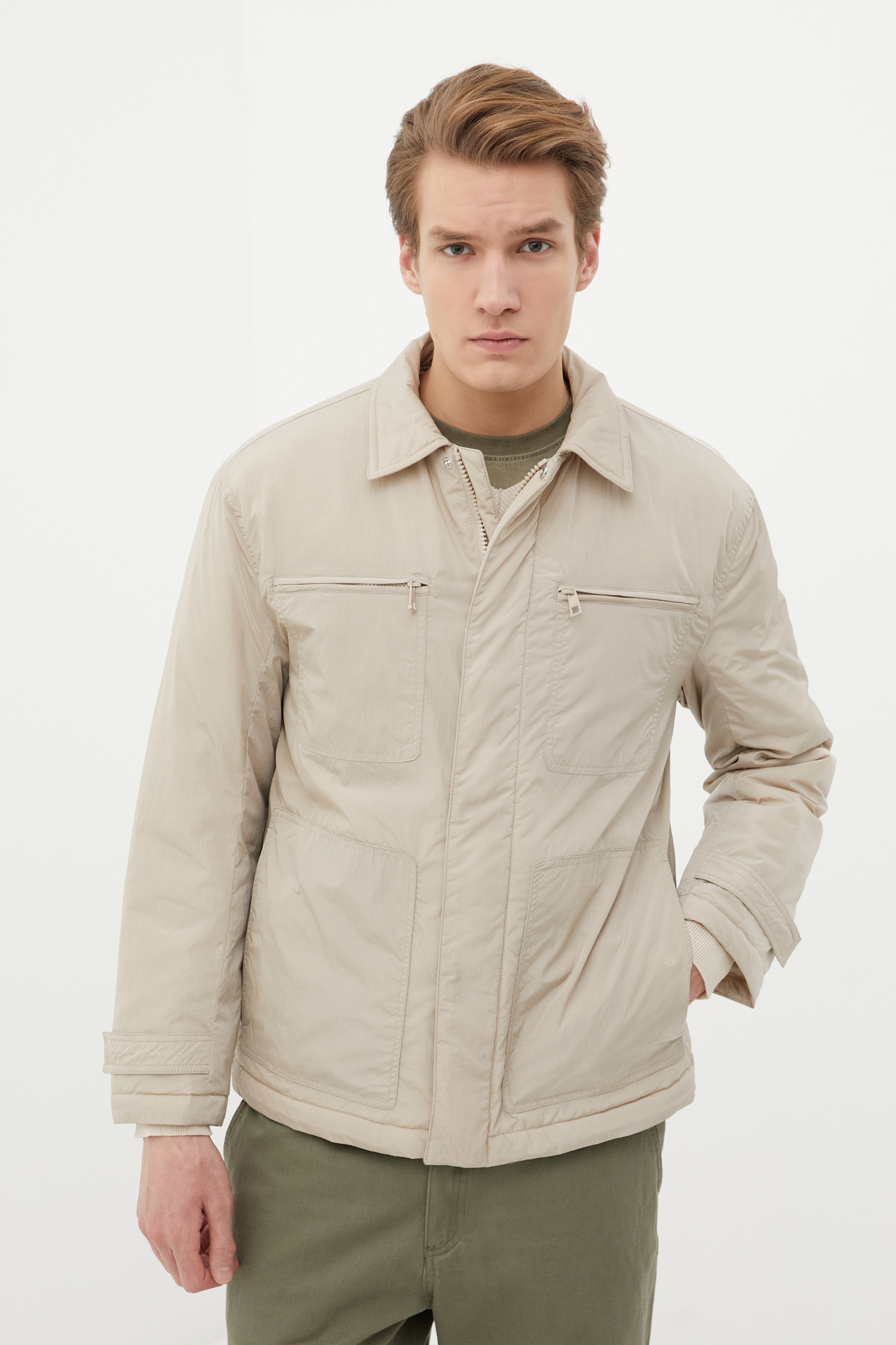 Куртка мужская Finn Flare FBC23007 бежевая XL