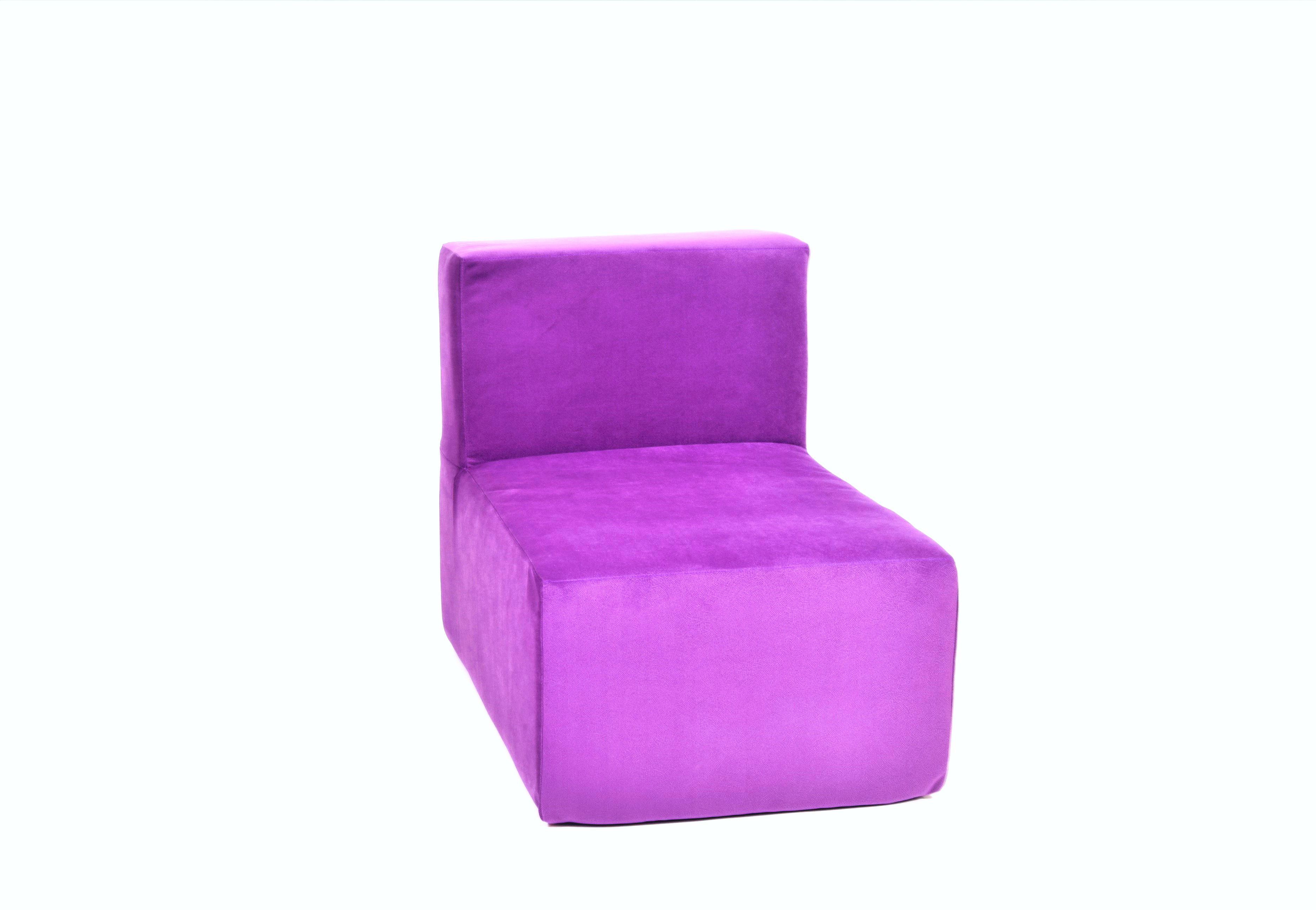 Кресло модульное ТЕТРИС 30 поролон велюр, Фиолетовый