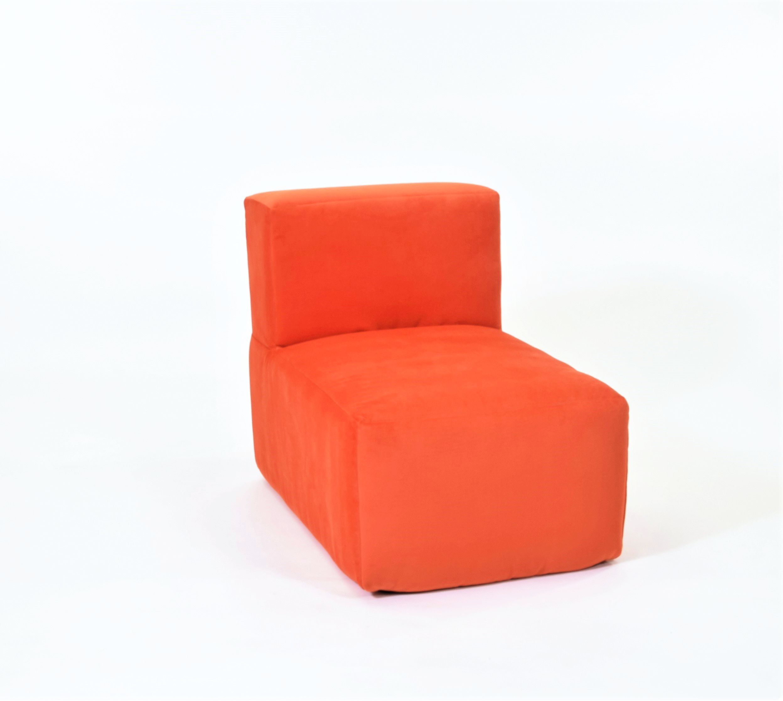 Кресло модульное ТЕТРИС 30 поролон велюр, Оранжевый