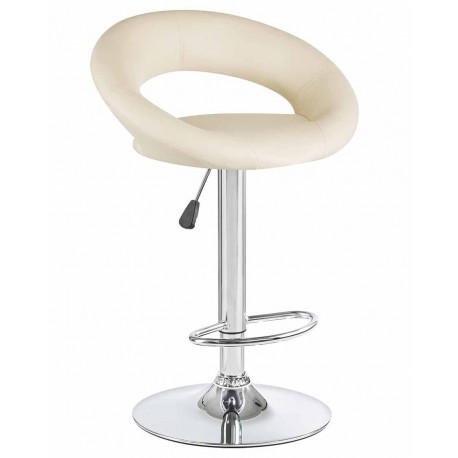 Барный стул Logomebel, серебристый/кремовый