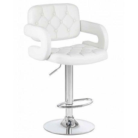 Барный стул Logomebel, серебристый/белый
