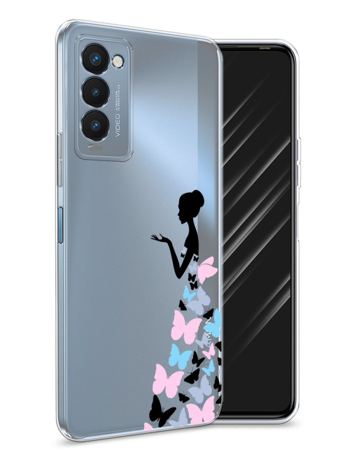 Чехол Awog  на Tecno Camon 18P "Платье из бабочек"