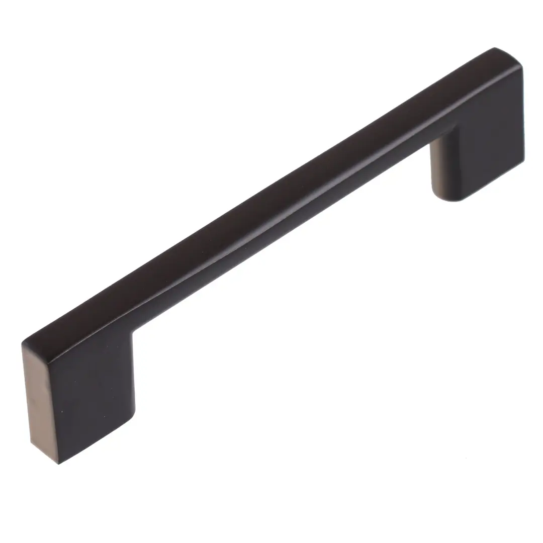 Ручка-скоба прямая мебельная 96 мм, цвет черный