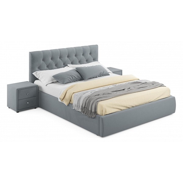Кровать двуспальная Verona 2000x1600 серый NMB_TE-00004475