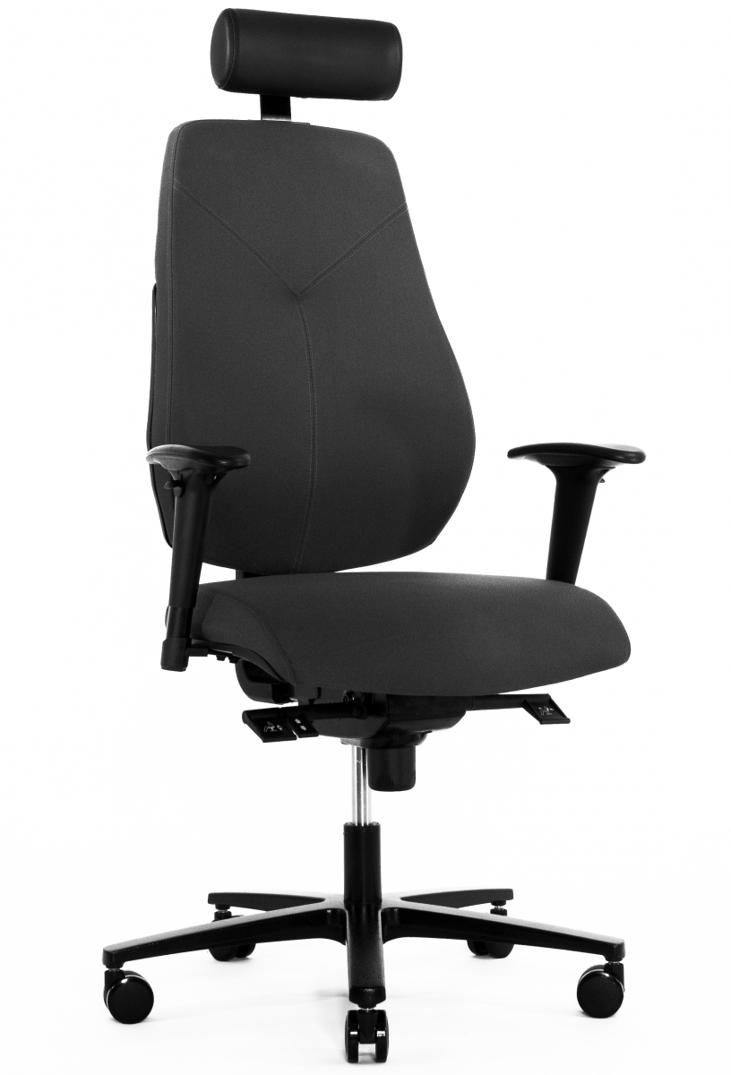 Эргономичное офисное кресло Falto Profi Tilford 1804-22H темно-серое, черный каркас