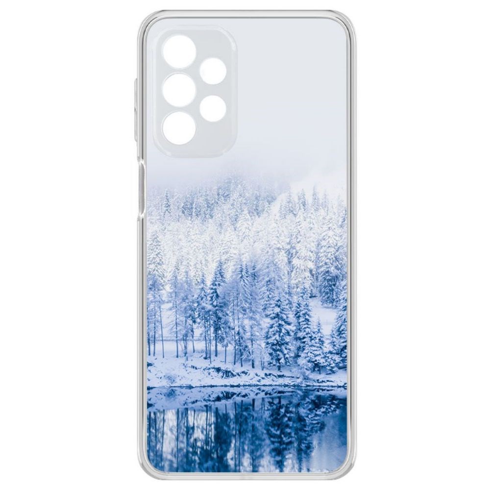 Чехол-накладка Krutoff Clear Case Зимняя река для Samsung Galaxy A23 (A235)