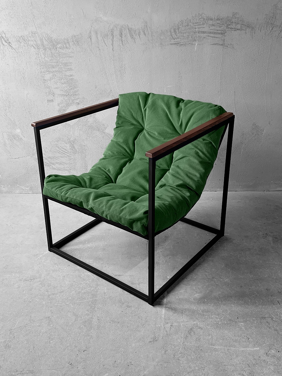 Кресло для дома и офиса Лофтовик, зеленый