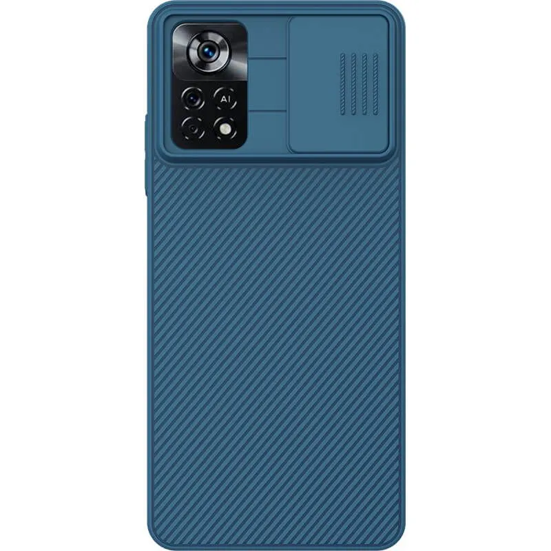 Пластиковый чехол Nillkin CamShield для Xiaomi Poco X4 Pro 5G, синий