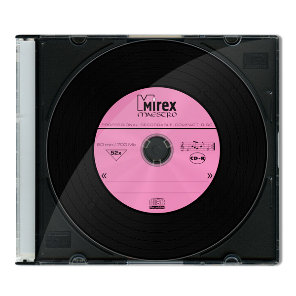 CD-диск Mirex 700Mb 52х "Maestro" Slim Case (203049)
