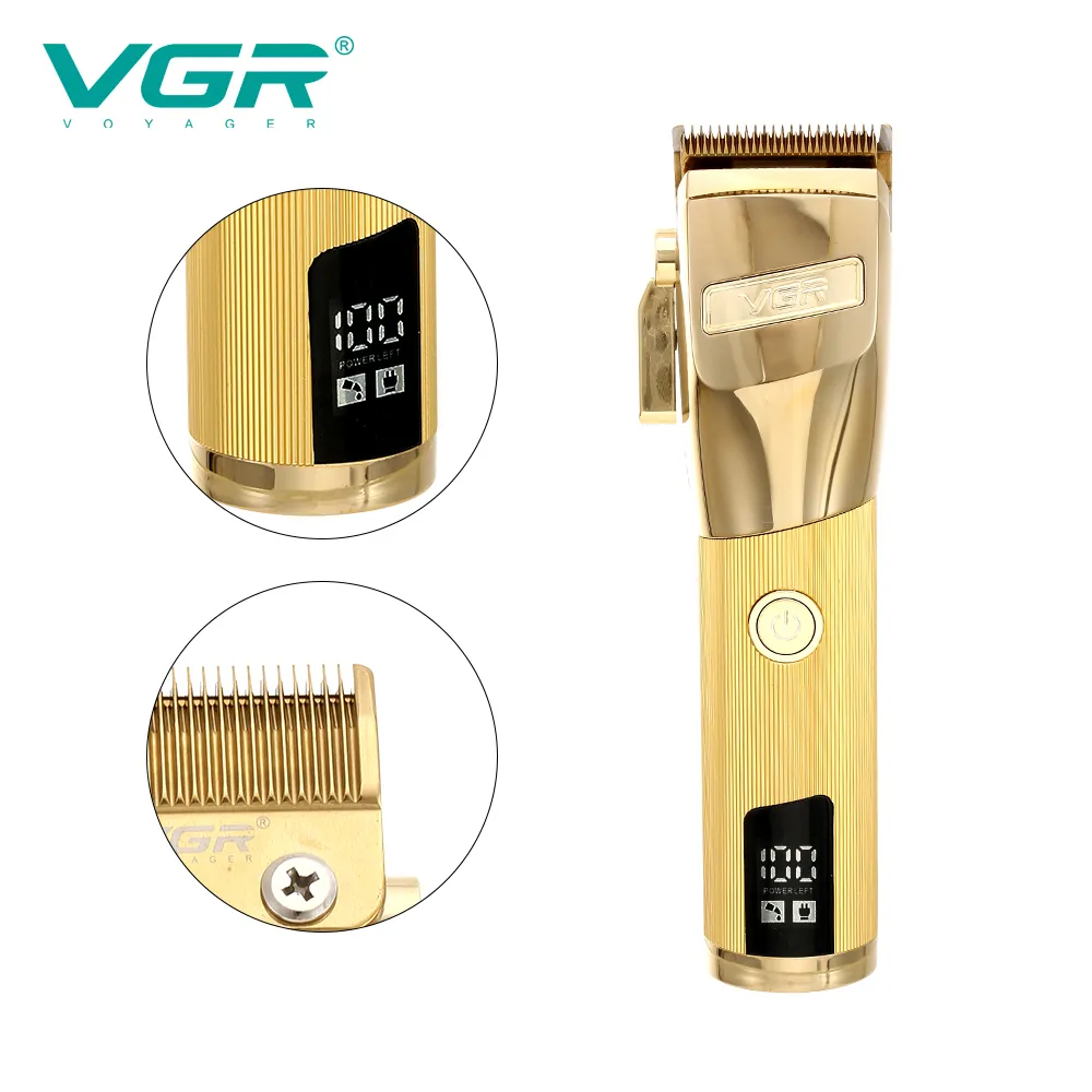 Машинка для стрижки волос VGR V-681 золотистый