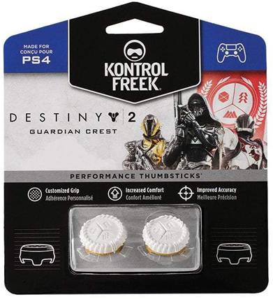 Накладки на стики для геймпада KontrolFreek Destiny 2 Белый/Золотой (PS4)