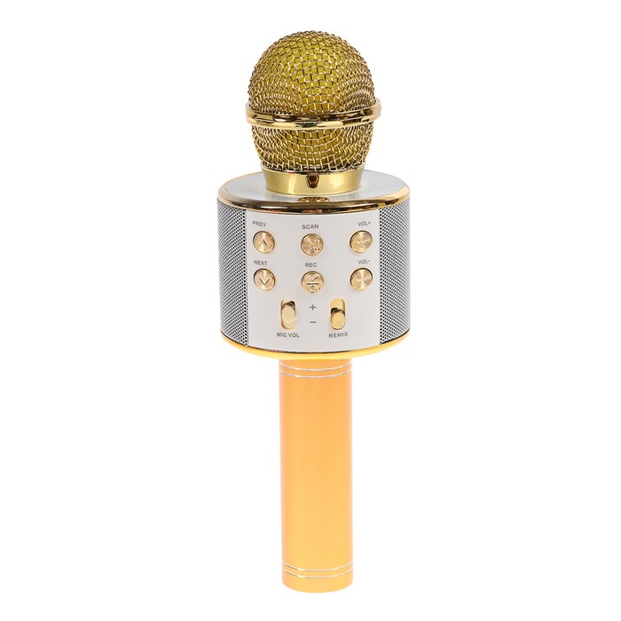 Микрофон-колонка Luazon Home LZZ-56, WS-858, 1800 мАч, жёлтый желтый (3916282)