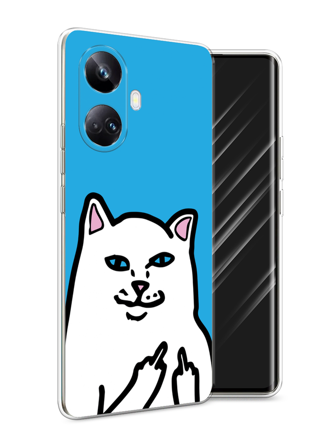 Чехол Awog на Realme 10 Pro+ "Кот жесть"