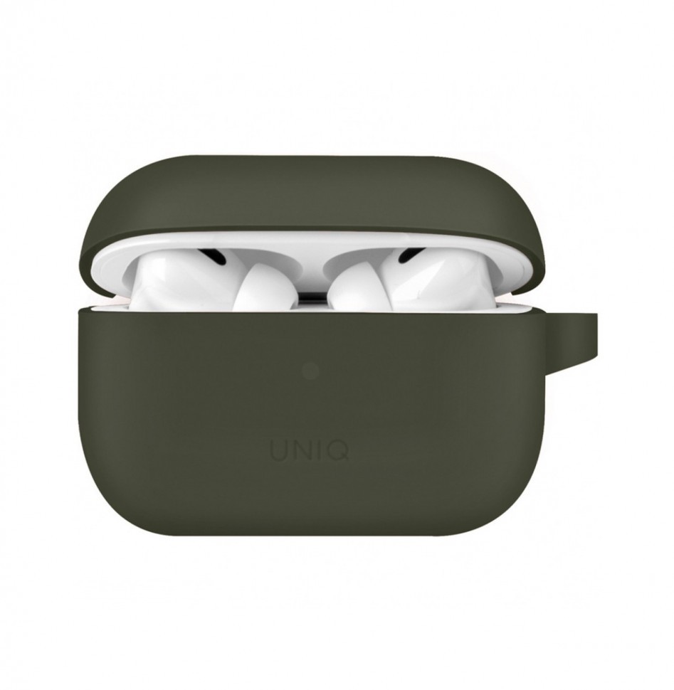 Комплект Uniq - чехол Vencer Silicone case + ремешок для AirPods Pro 2, Зеленый