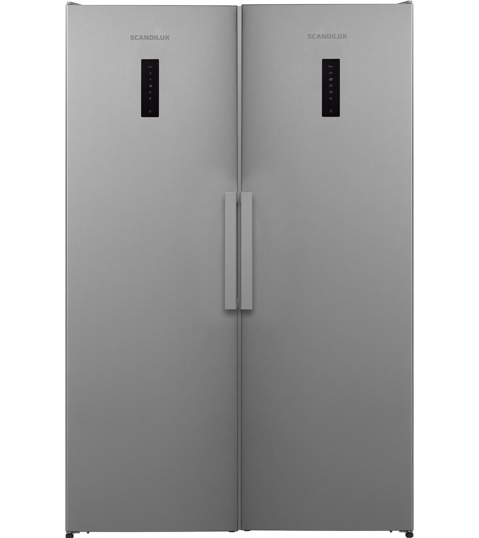 Холодильник Scandilux SBS 711 EZ 12 X серебристый