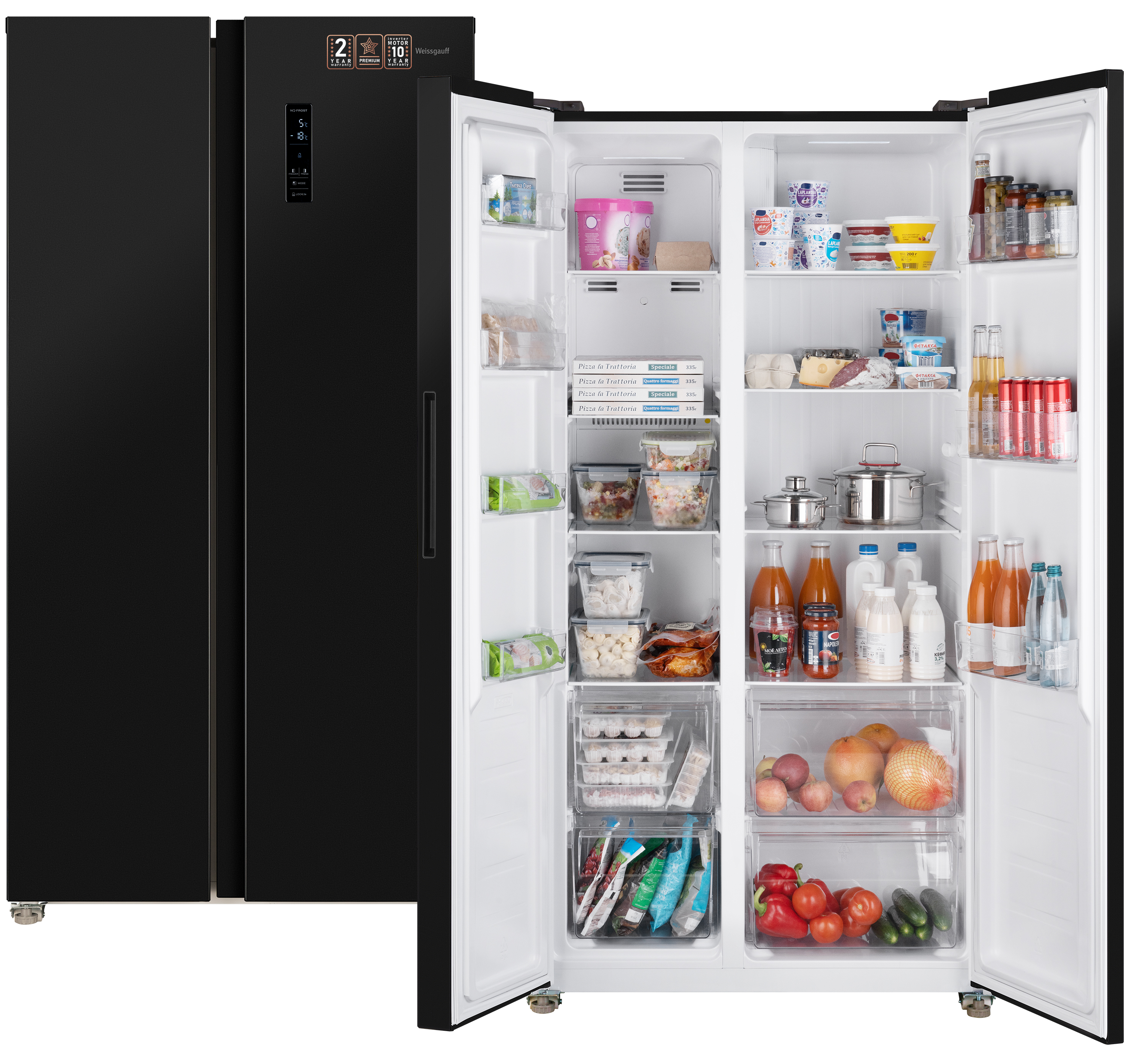 Холодильник Weissgauff WSBS 509 NFBX  черный