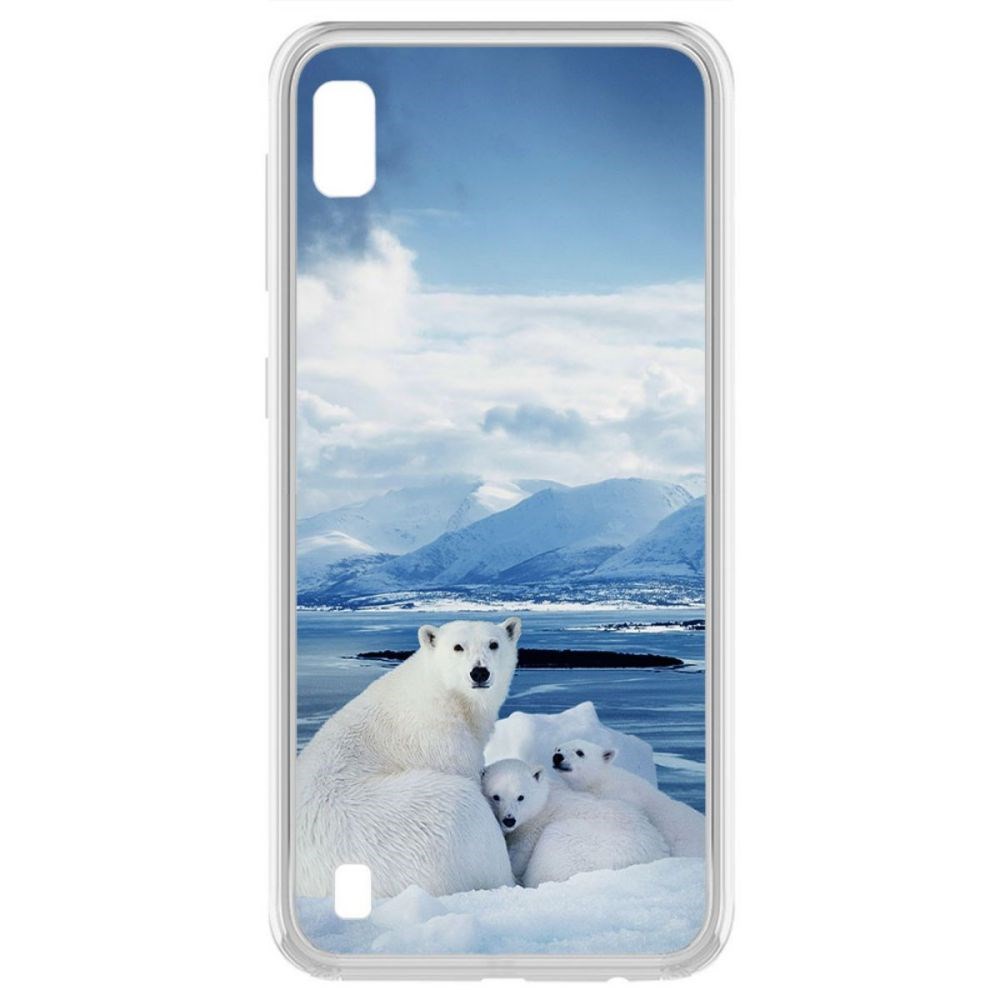 Чехол-накладка Krutoff Clear Case Полярные медведи для Samsung Galaxy A10 (A105)