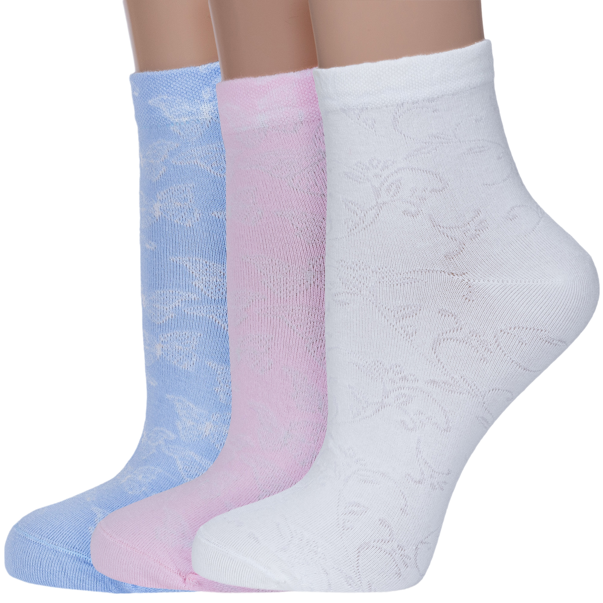 Комплект носков женских Rusocks 3-Ж-1527 разноцветных 23-25