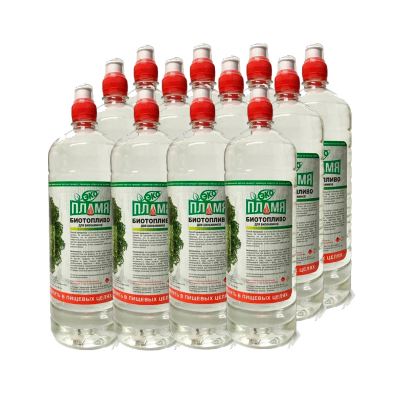 Биотопливо ЭКО Пламя 18 л (коробка: 12 бутылок по 1.5 литру)