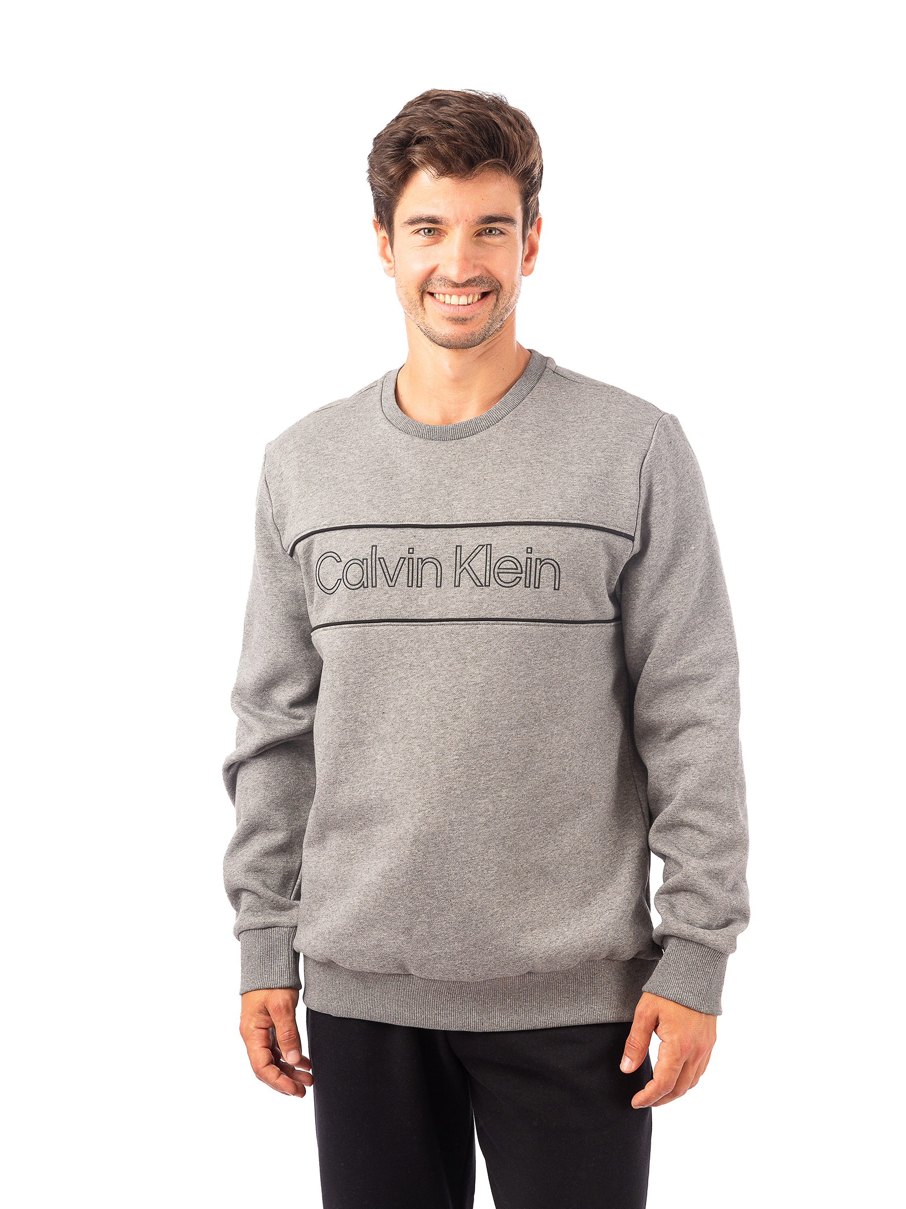 Свитшот мужской Calvin Klein The Soft Touch Fleece 40J6242, серый, размер S