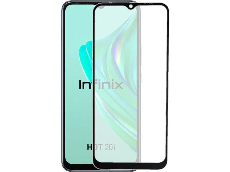 Стекло защитное BoraSCO для Infinix Hot 20i Full Glue Black Frame 71015