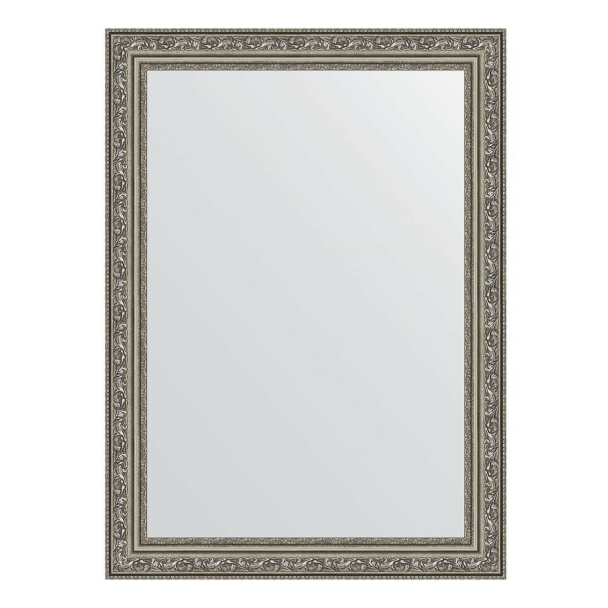 Зеркало интерьерное настенное Evoform в багетной раме виньетка состаренное серебро