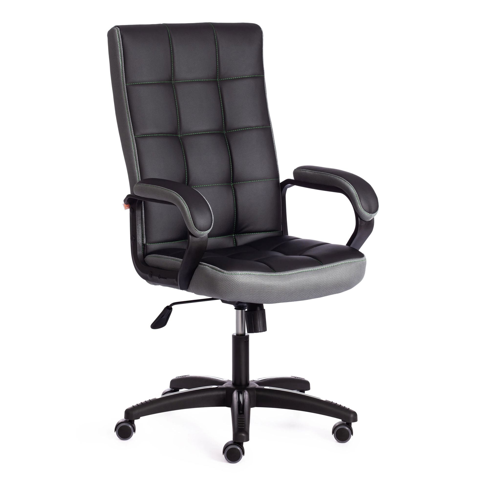 Кресло офисное TC искусственная кожа черное с серым 61 х 47 х 126 см