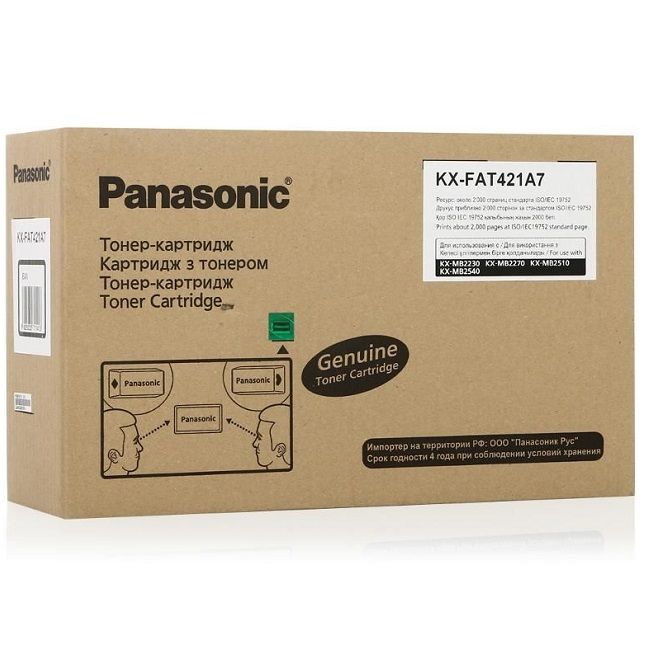Картридж для лазерного принтера Panasonic KX-FAT421A7, черный, оригинал