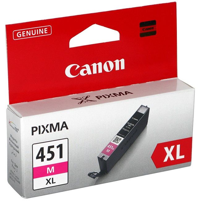 Картридж для струйного принтера Canon CLI-451M XL (6474B001) пурпурный, оригинал