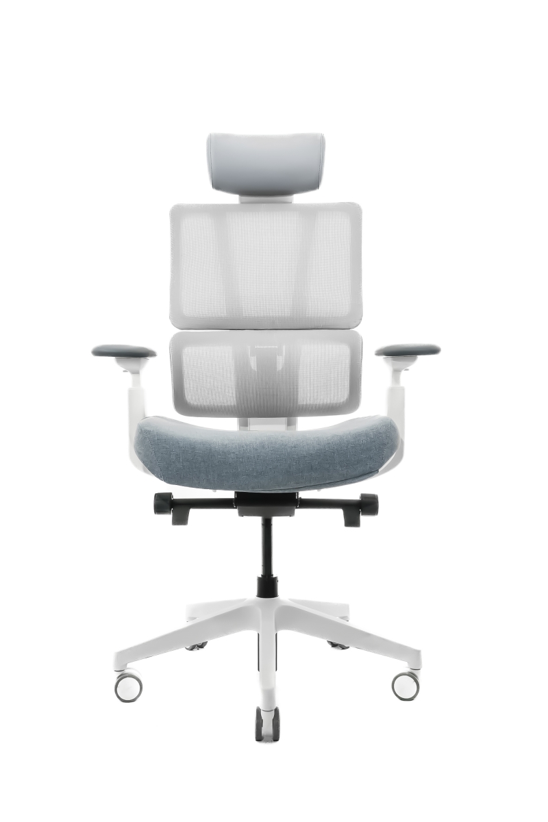Эргономичное офисное кресло Falto G2-PRO GTP11WAL серое, каркас белый