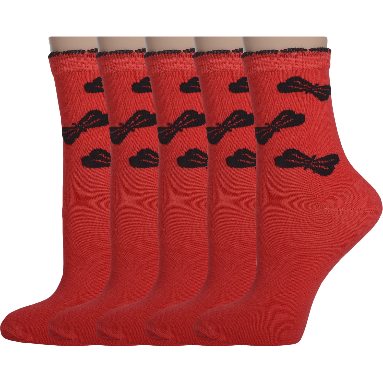 Комплект носков женских Palama 5-ЖД-21 красных 23