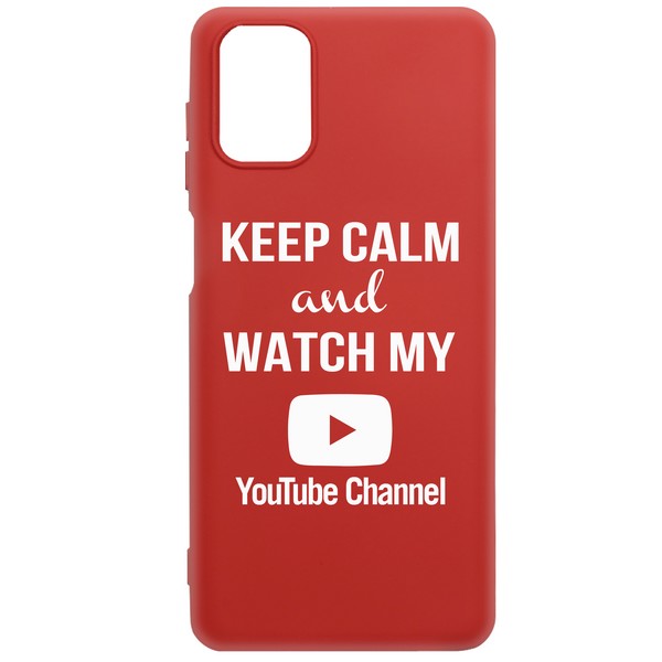 Чехол-накладка Krutoff Silicone Case YouTube для Samsung Galaxy M51 (M515) красный