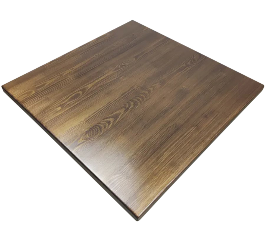 Столешница для стола Solarius Loft из сосны, лакированная, 60х60х4 см, темный дуб