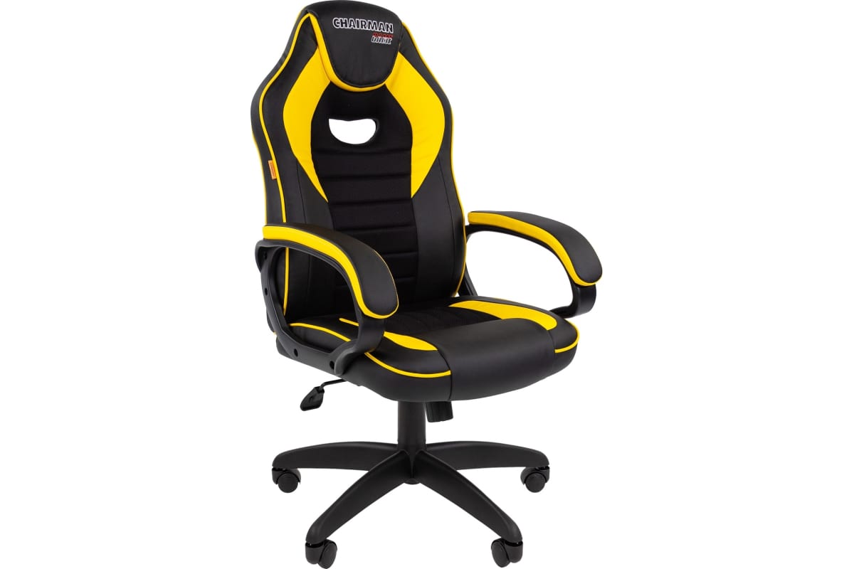 Офисные кресла Офисное кресло Chairman game 16 Россия экопремиум черный/желтый (7028514)