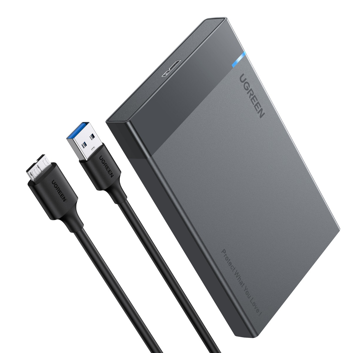 Внешний корпус Ugreen для HDD/SSD 2.5", USB 3.0, кабель USB C в комплекте 50743