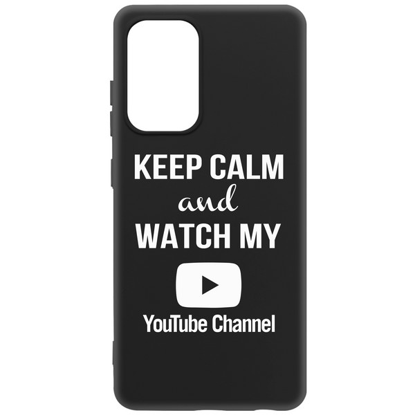 Чехол-накладка Krutoff Silicone Case YouTube для Samsung Galaxy A52 (A525) черный