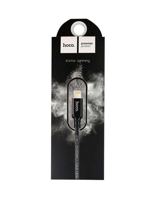 Кабель Hoco X14 USB - Lightning, 1м Black