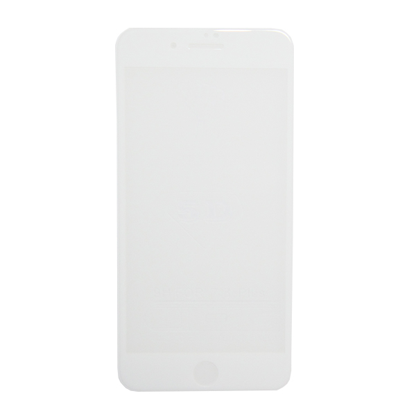 Защитное стекло для Apple iPhone 7 Plus, iPhone 8 Plus (полное покрытие 3D) <белый>