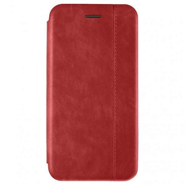 Кожаный чехол-книжка Open Color 2 для Huawei P40 Pro (Красный)