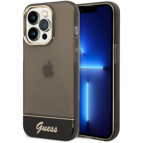 Чехол CG Mobile Guess Camera Outline Translucent для iPhone 14 Pro черный