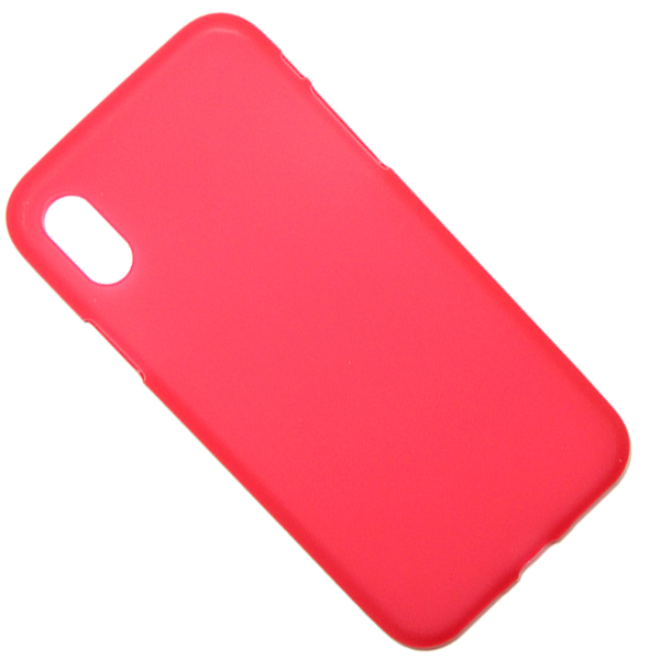 Чехол для Apple iPhone X, iPhone Xs силиконовый матовый <красный>