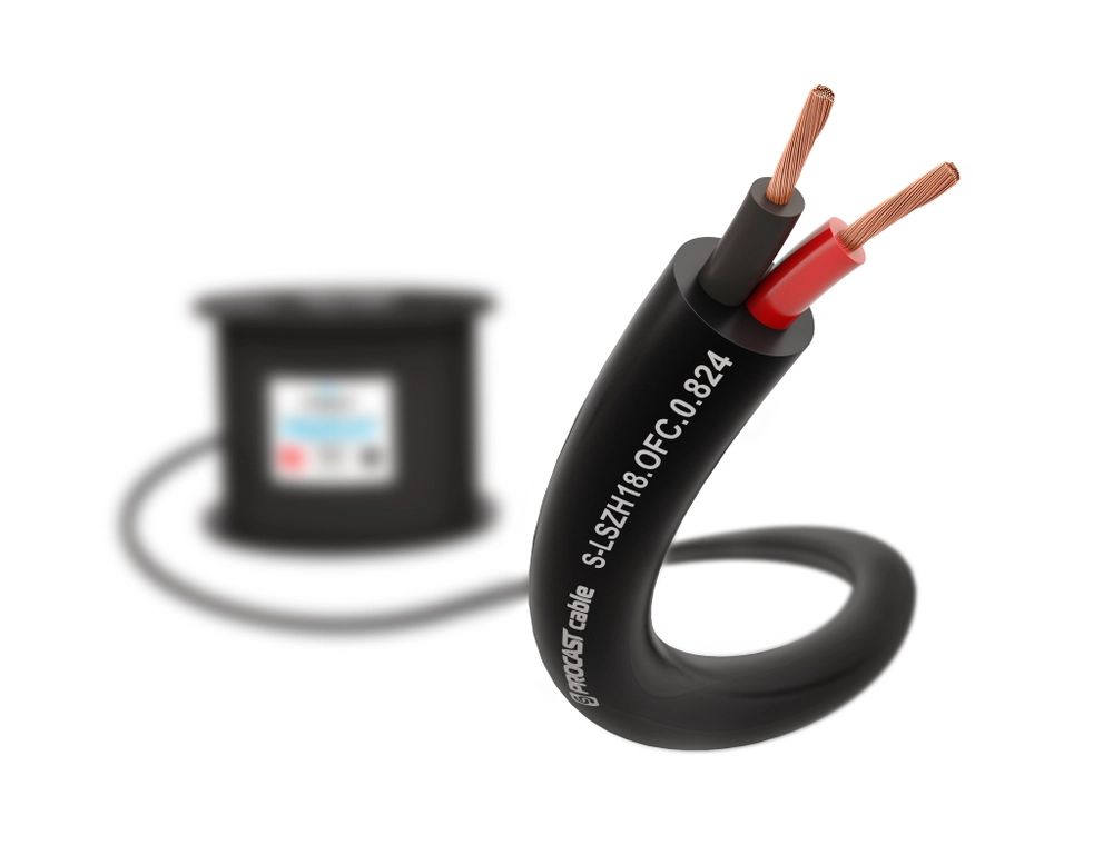 Безгалогеновый акустический кабель 2x0,824mm? PROCAST cable S-LSZH 18.OFC.0,824 100 м