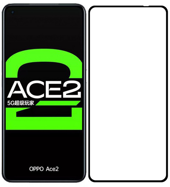 Защитное стекло Krutoff для Oppo Ace 2 Full Glue Premium Black 22868